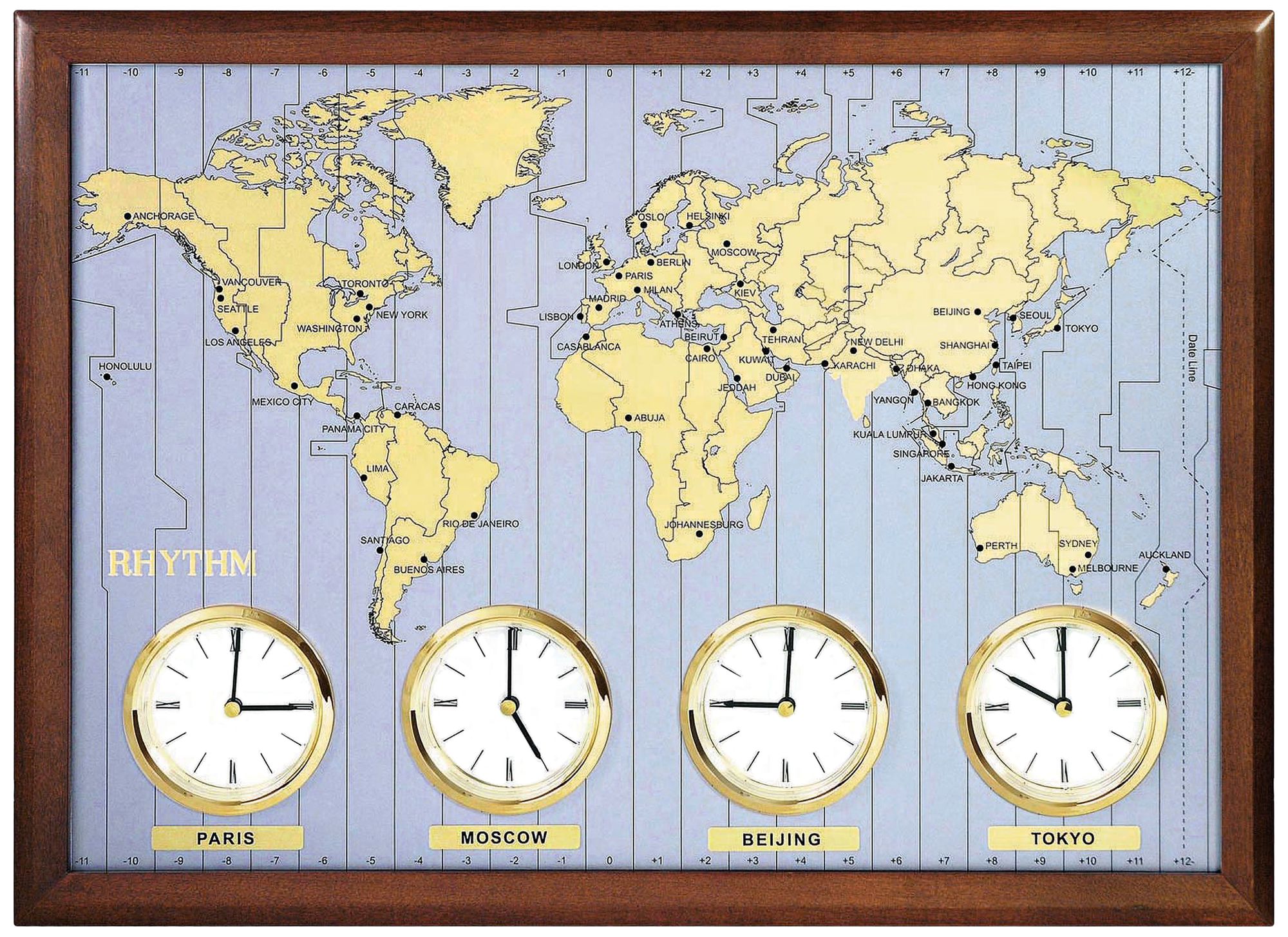 Navigator 23 1/2" Round World Map Wall Clock - #31D80 | Lamps Plus