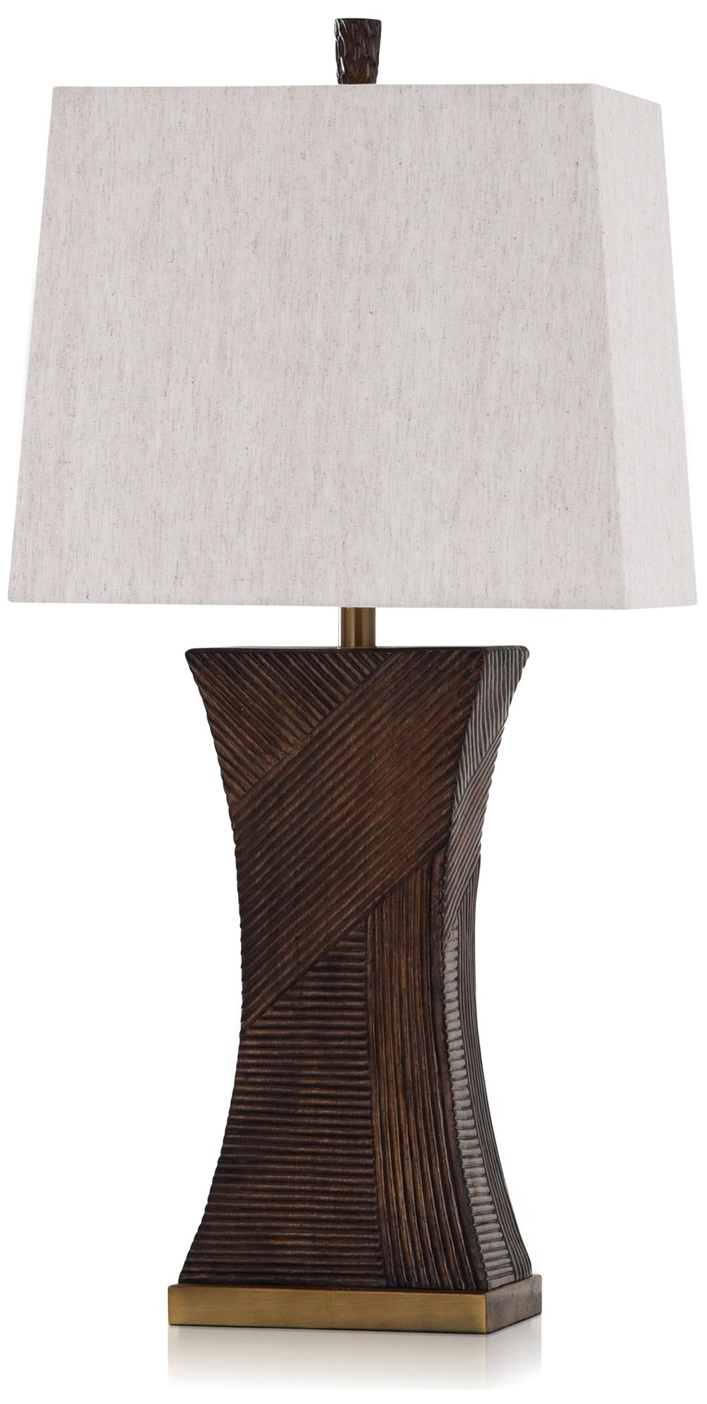 Asher - Table Lamp - Heathered Oatmeal - #586C2 | Lamps Plus