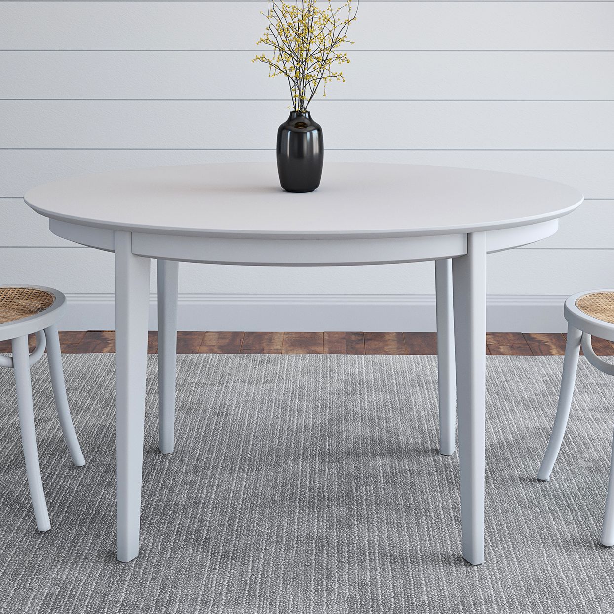 Atle 53 1/2" Wide Painted Matte White Wood Oval Dining Table - #857G7 ...