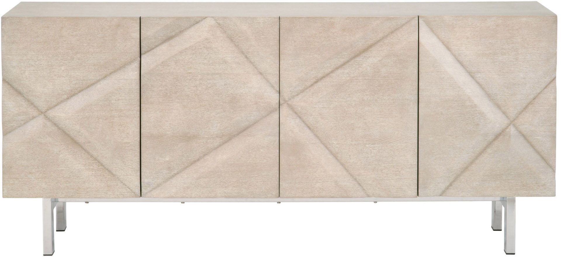 Atticus 71"W Natural Gray Ash Wood 2-Cabinet Media Sideboard - #86N68 ...