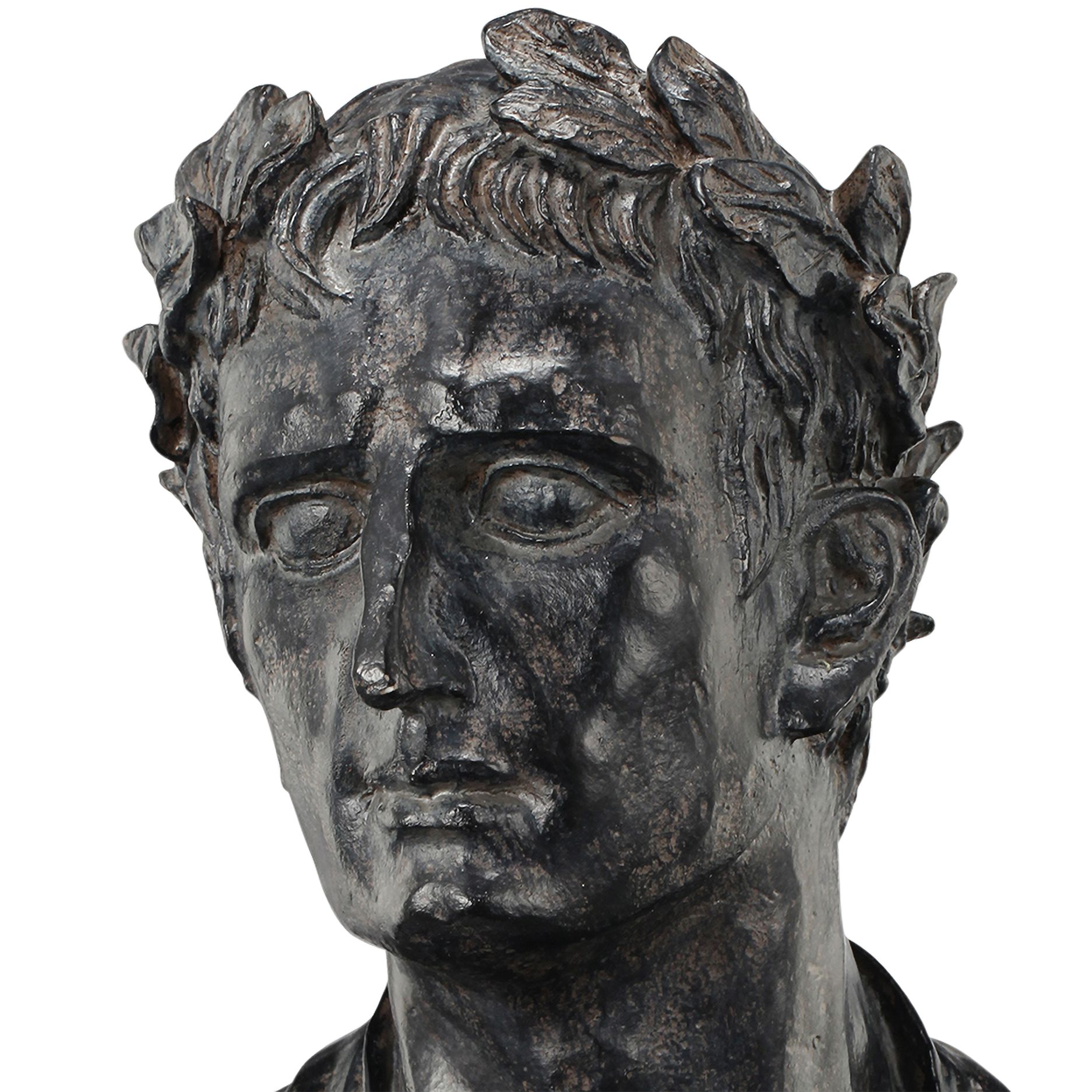 Atticus Black 11" High Bust Statue - #183A1 | Lamps Plus