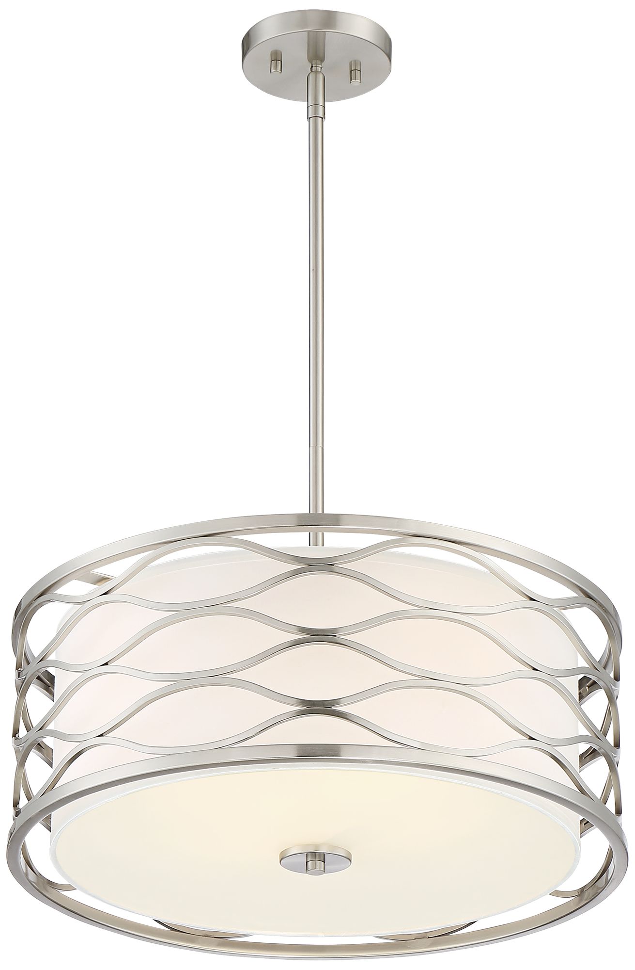 Austen 20" Wide Brushed Nickel Pendant Light - #34V09 | Lamps Plus