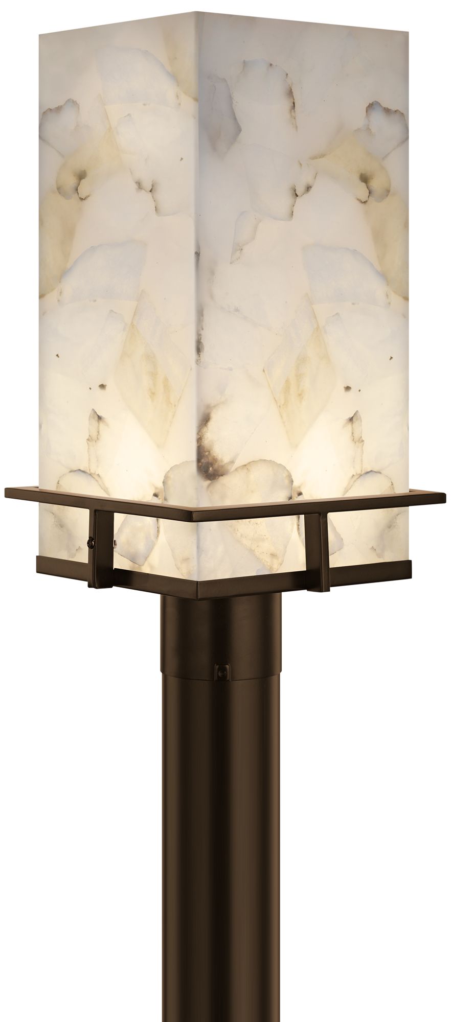 Avalon 18" High Bronze and Alabaster LED Outdoor Post Light - #81F30 ...