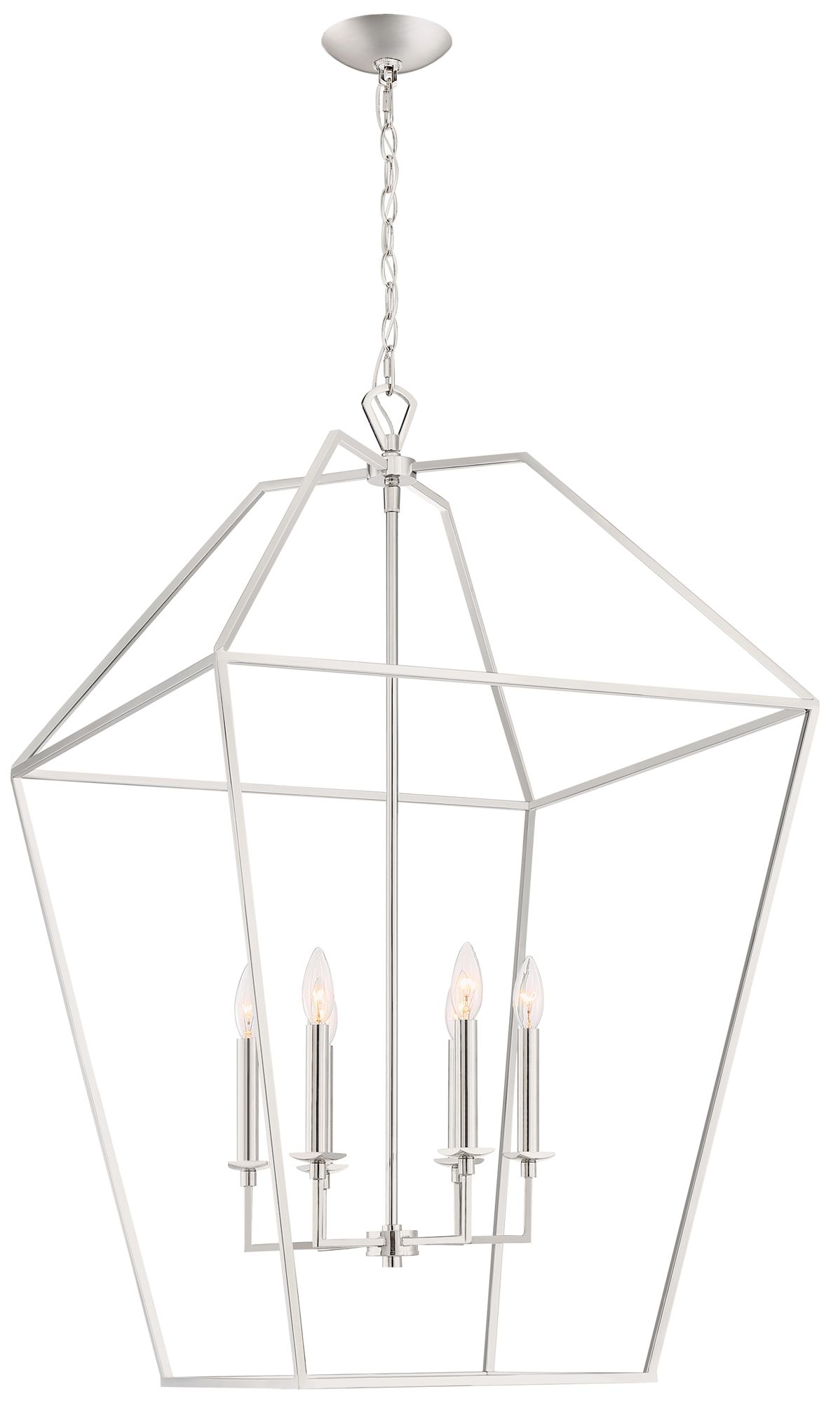 Aviary 6-Lt Nickel Pendant - #904P3 | Lamps Plus