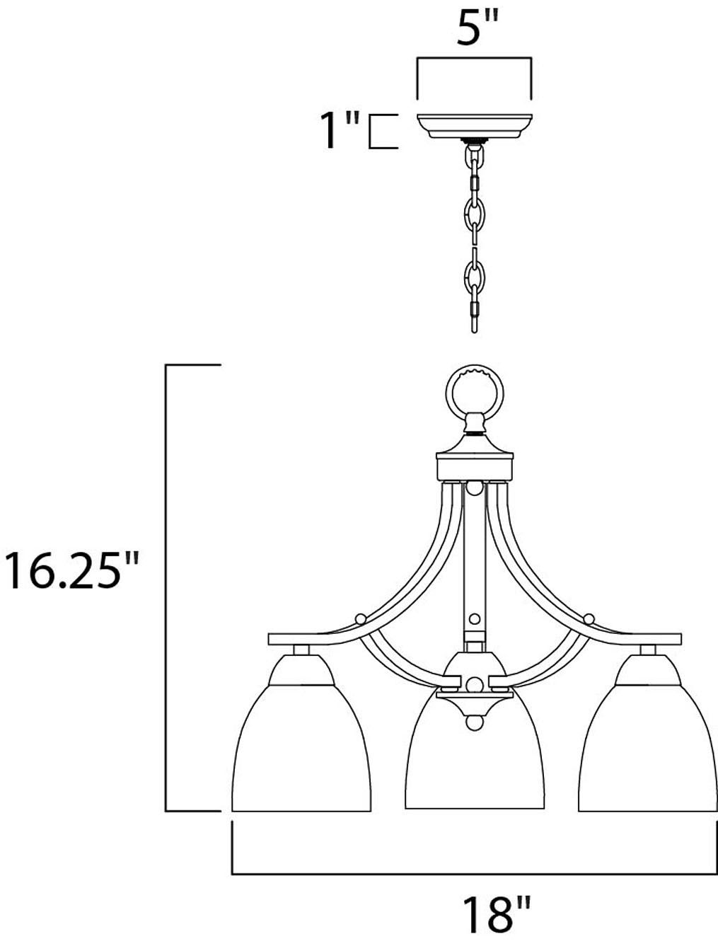 Axis 3-Light 18" Wide Oil Rubbed Bronze Chandelier - #170T3 | Lamps Plus