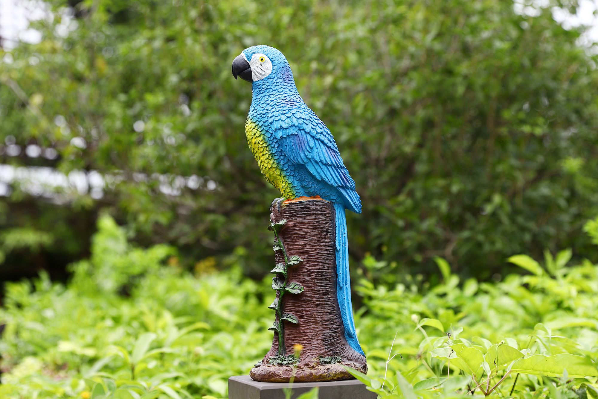Azur 20"H Blue Brown Outdoor Parrot Statue with Spotlight - #708P3 ...