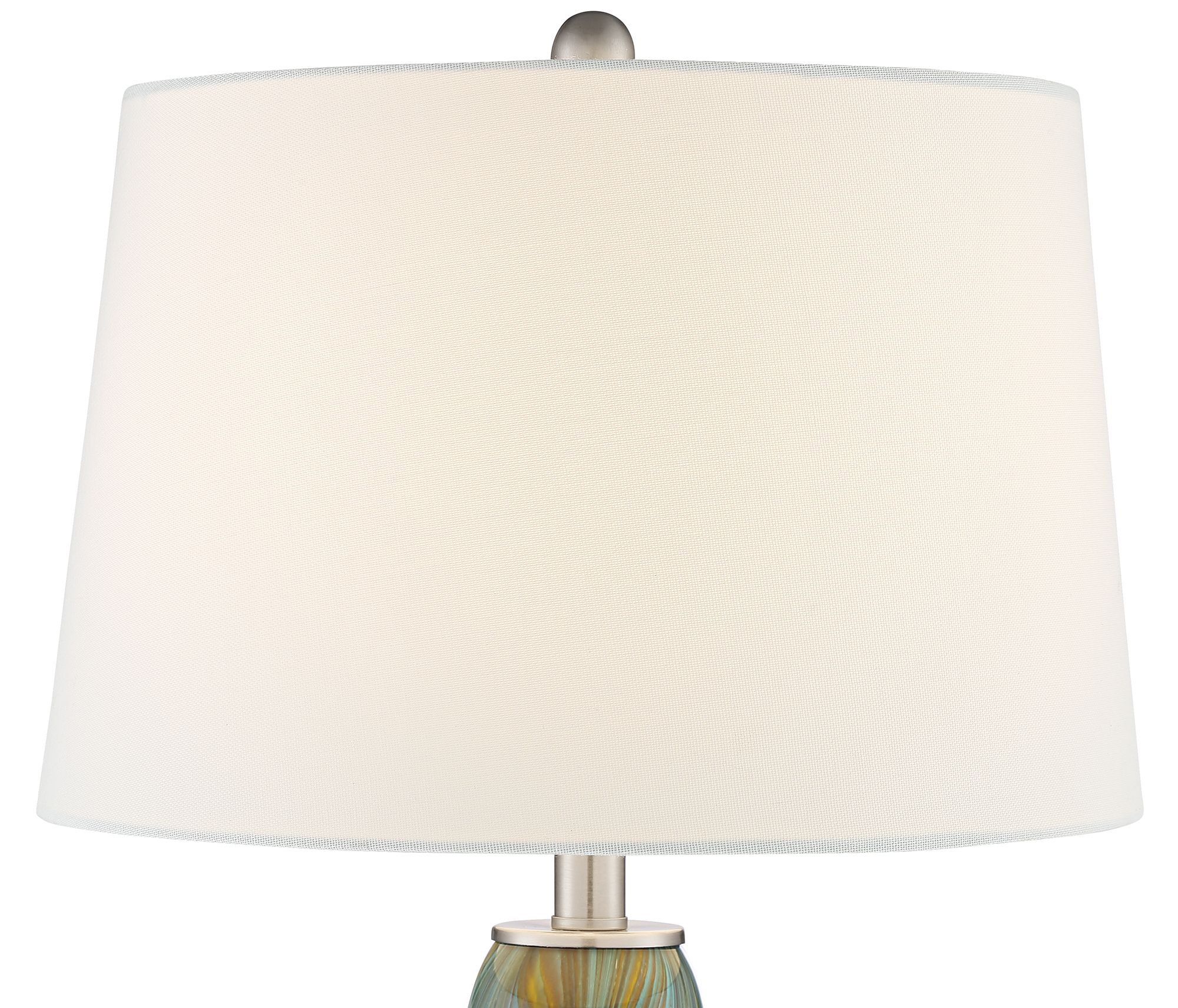 Azure Art Glass Table Lamps With 7" Square Risers - #593D0 | Lamps Plus