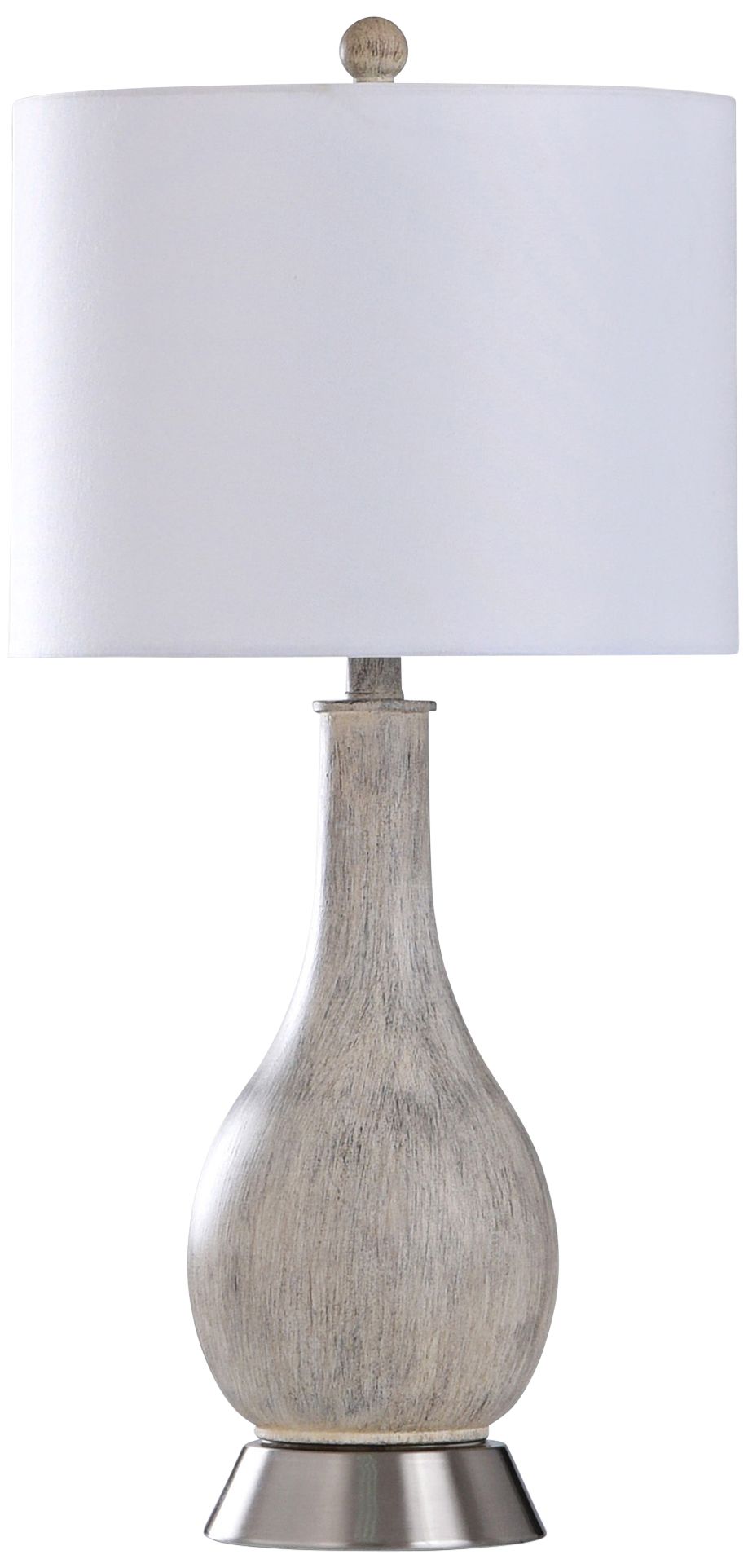 Baden Aged Egg Shell and Brushed Steel Vase Table Lamp - #94D58 | Lamps ...