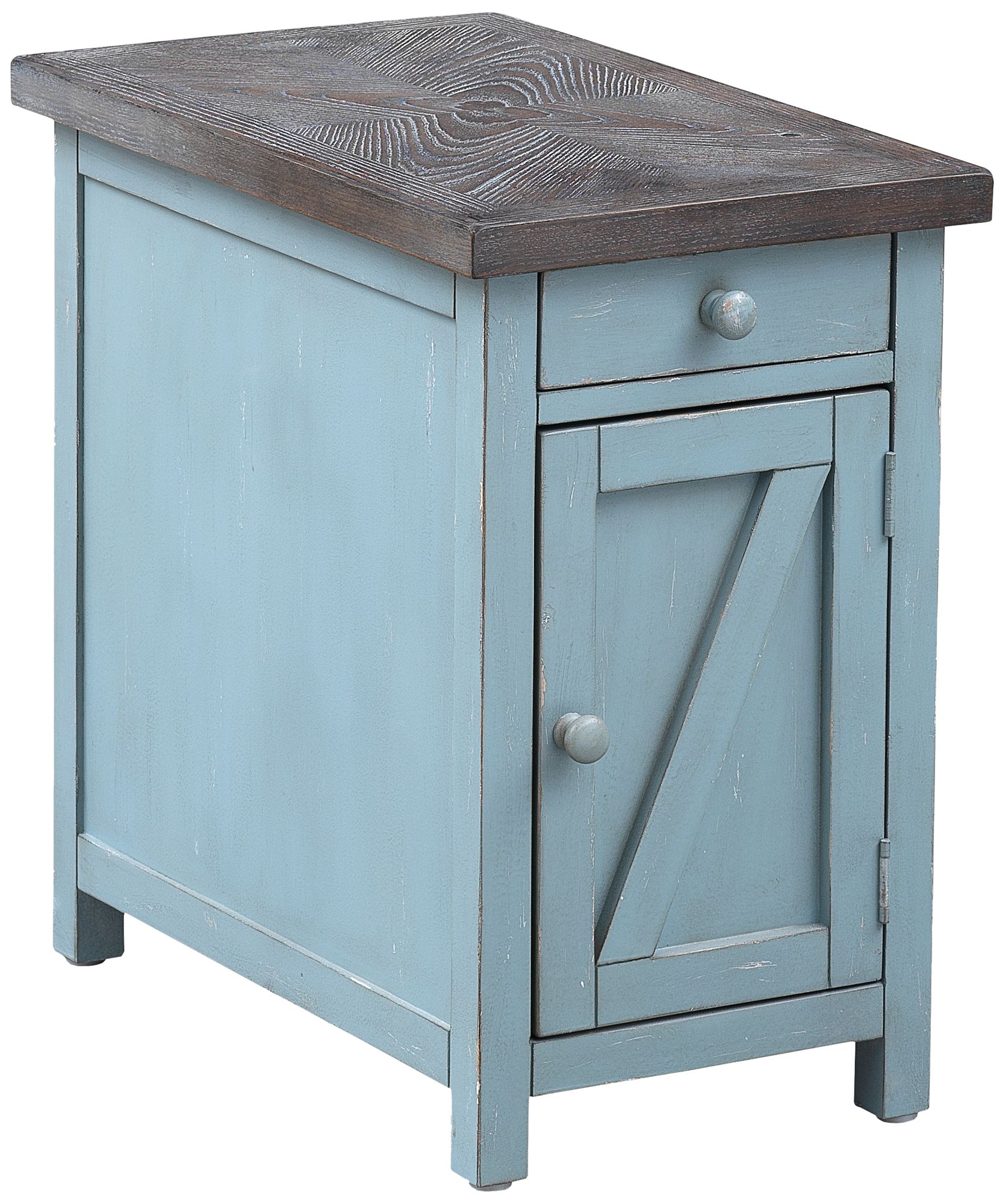 Bar Harbor 14" Wide Blue 1-Drawer Chairside Cabinet - #832J6 | Lamps Plus