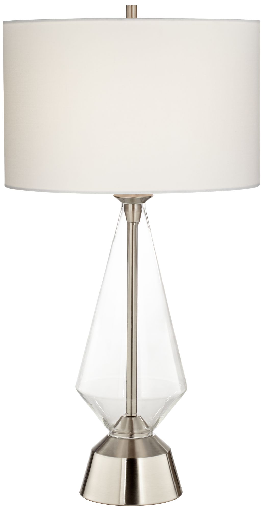 Bellini Brushed Nickel Clear Glass Prism Table Lamp - #1H374 | Lamps Plus