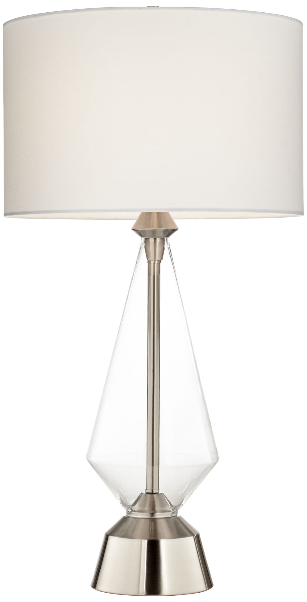 Bellini Brushed Nickel Clear Glass Prism Table Lamp - #1H374 | Lamps Plus