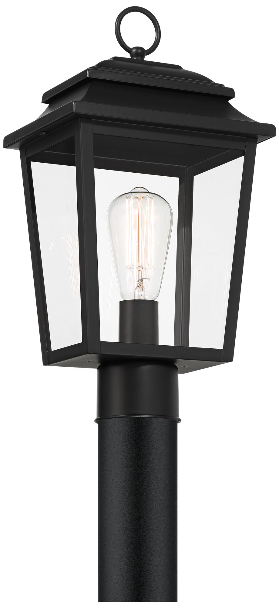 Bellis Verde 16" High Textured Black Outdoor Post Mount Light - #9206C ...