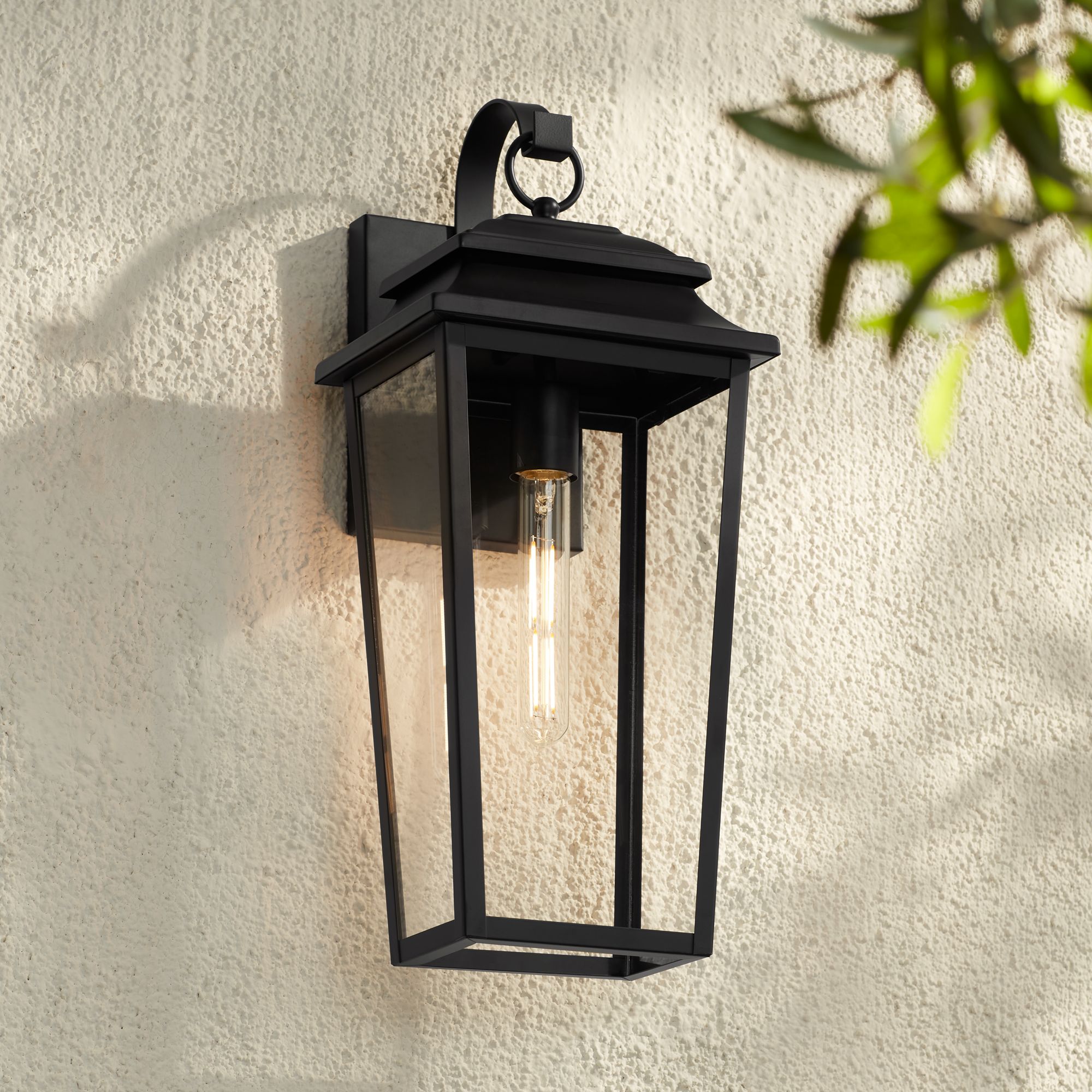 Bellis Verde 20" High Textured Black Outdoor Wall Light - #9203C ...