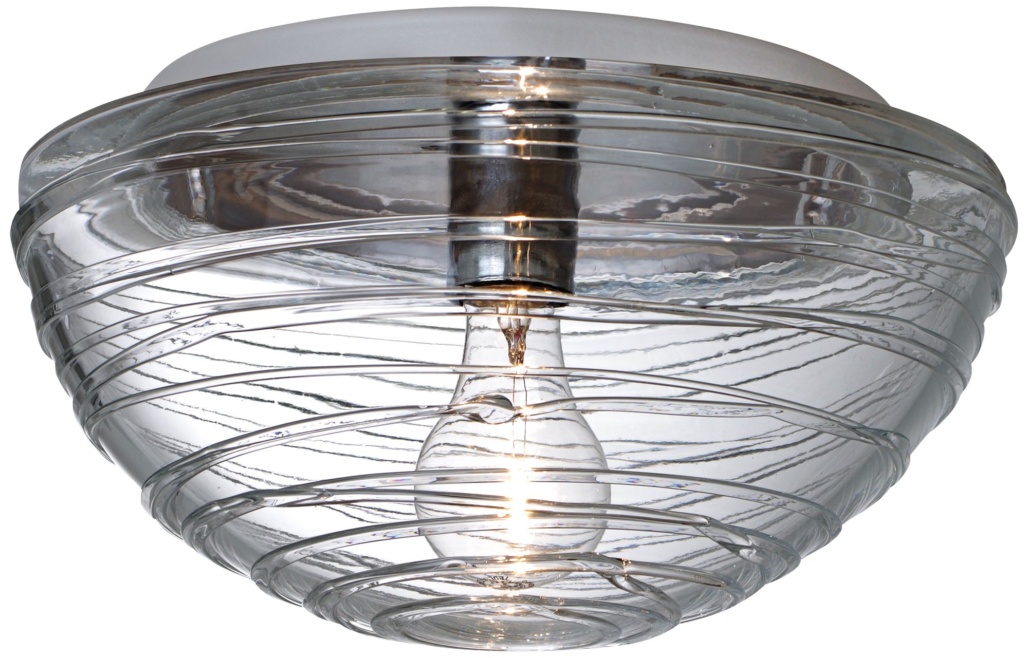 Besa Wave 12" Wide Clear Ceiling Light - #4J684 | Lamps Plus