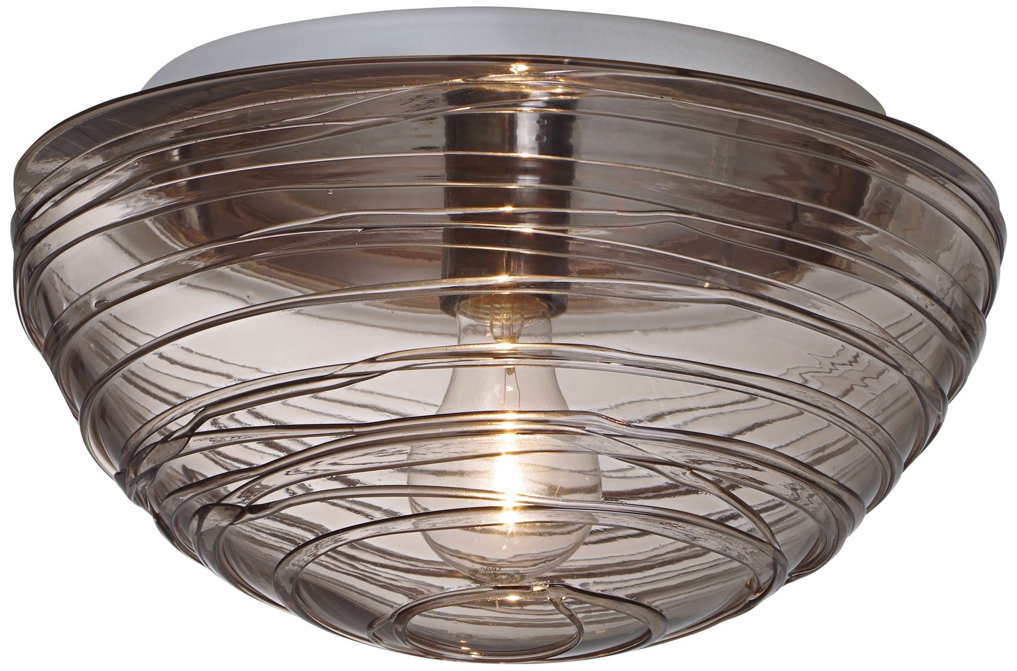Besa Wave 12" Wide Clear Ceiling Light - #4J684 | Lamps Plus