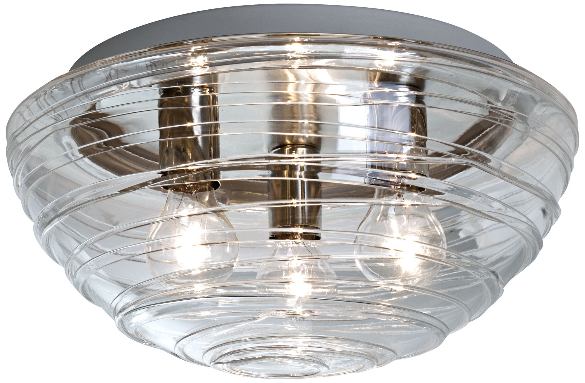 Besa Wave 15" Wide Clear Ceiling Light - #4J686 | Lamps Plus
