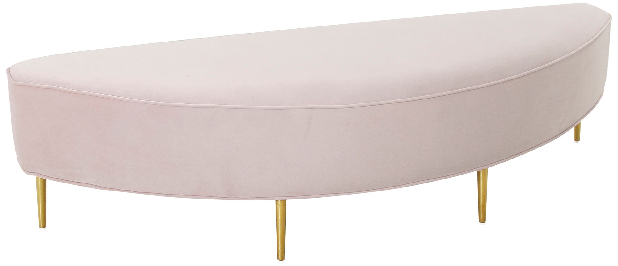 Bianca Blush Velvet Fabric Full Bench - #915P2 | Lamps Plus