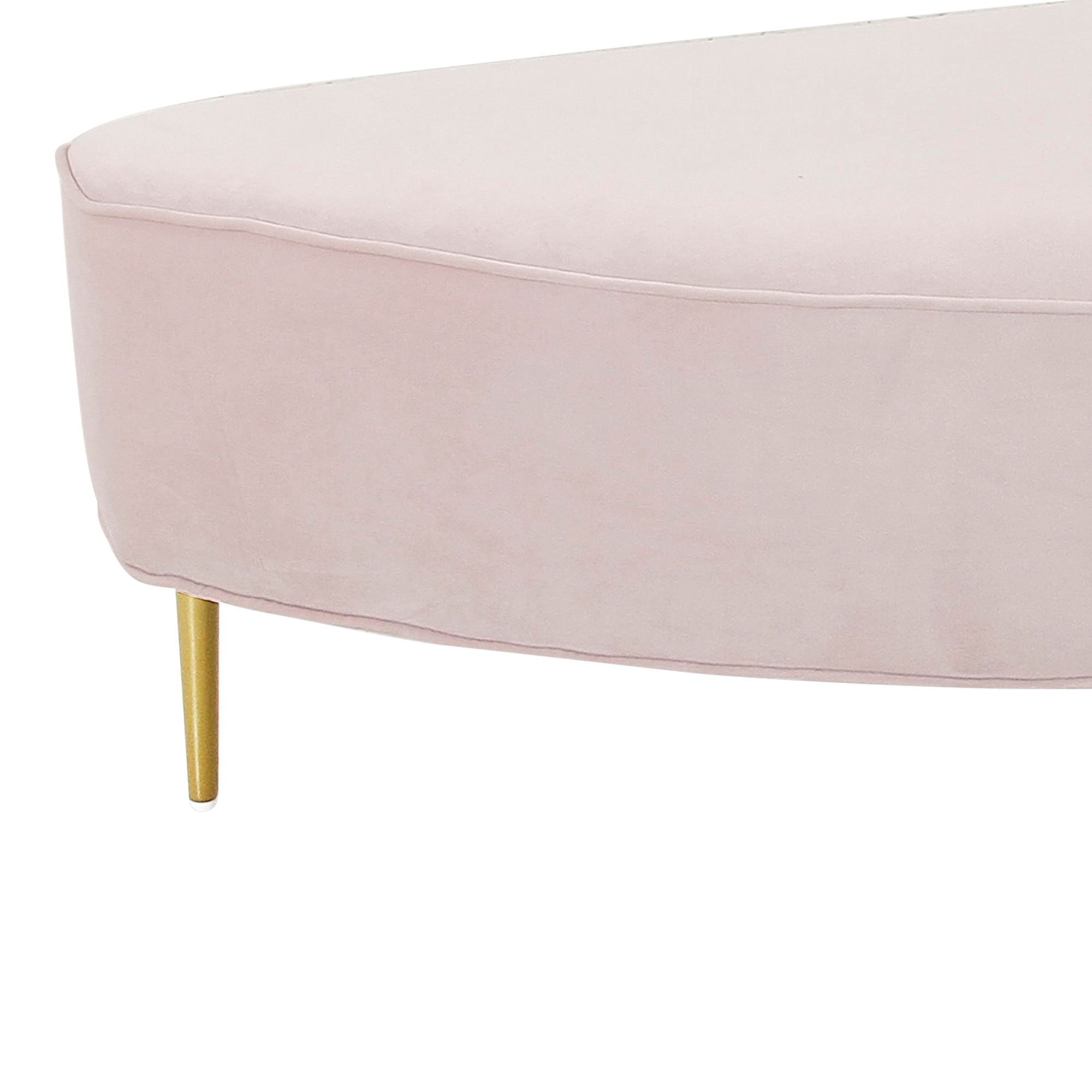 Bianca Blush Velvet Fabric Full Bench - #915P2 | Lamps Plus
