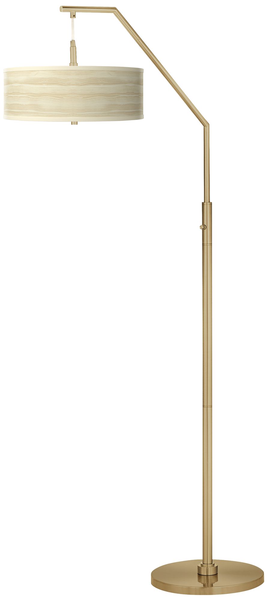 Birch Blonde Giclee Warm Gold Arc Floor Lamp - #185C9 | Lamps Plus