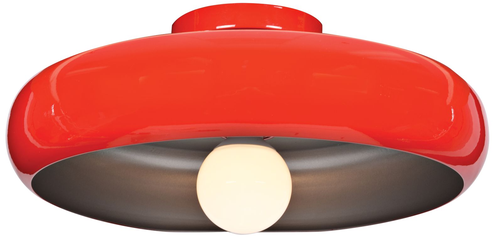 Bistro 15 3/4" Wide Red and Silver LED Ceiling Light - #64Y70 | Lamps Plus
