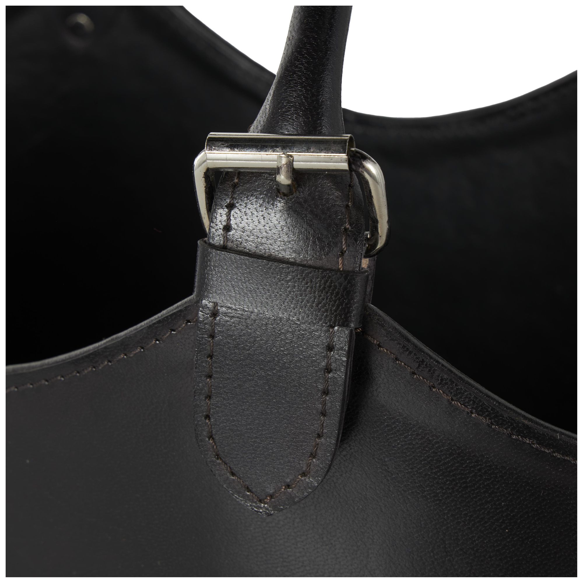 Black Leather Modern Magazine Holder, 16" x 10" x 18" - #0493X | Lamps Plus