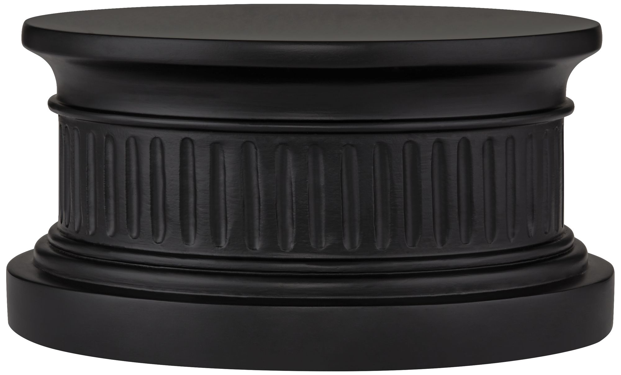 Black Round 8" Wide x 4 1/4" High Pedestal Lamp Riser - #98R23 | Lamps Plus