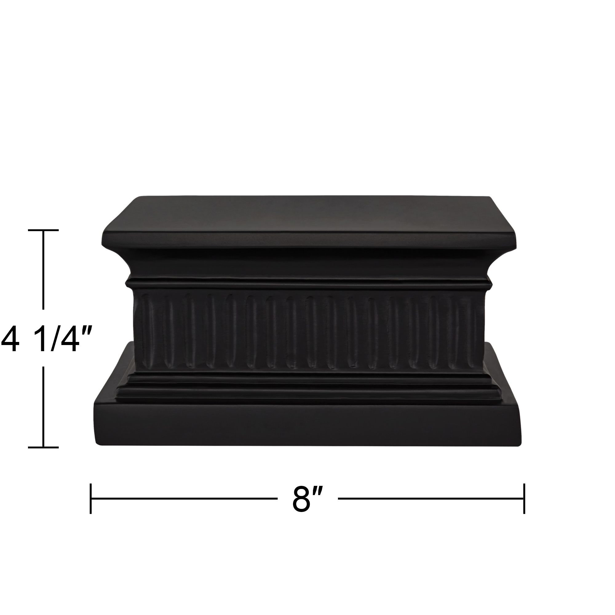 Black Square 8" Wide Pedestal Lamp Riser - #98R29 | Lamps Plus