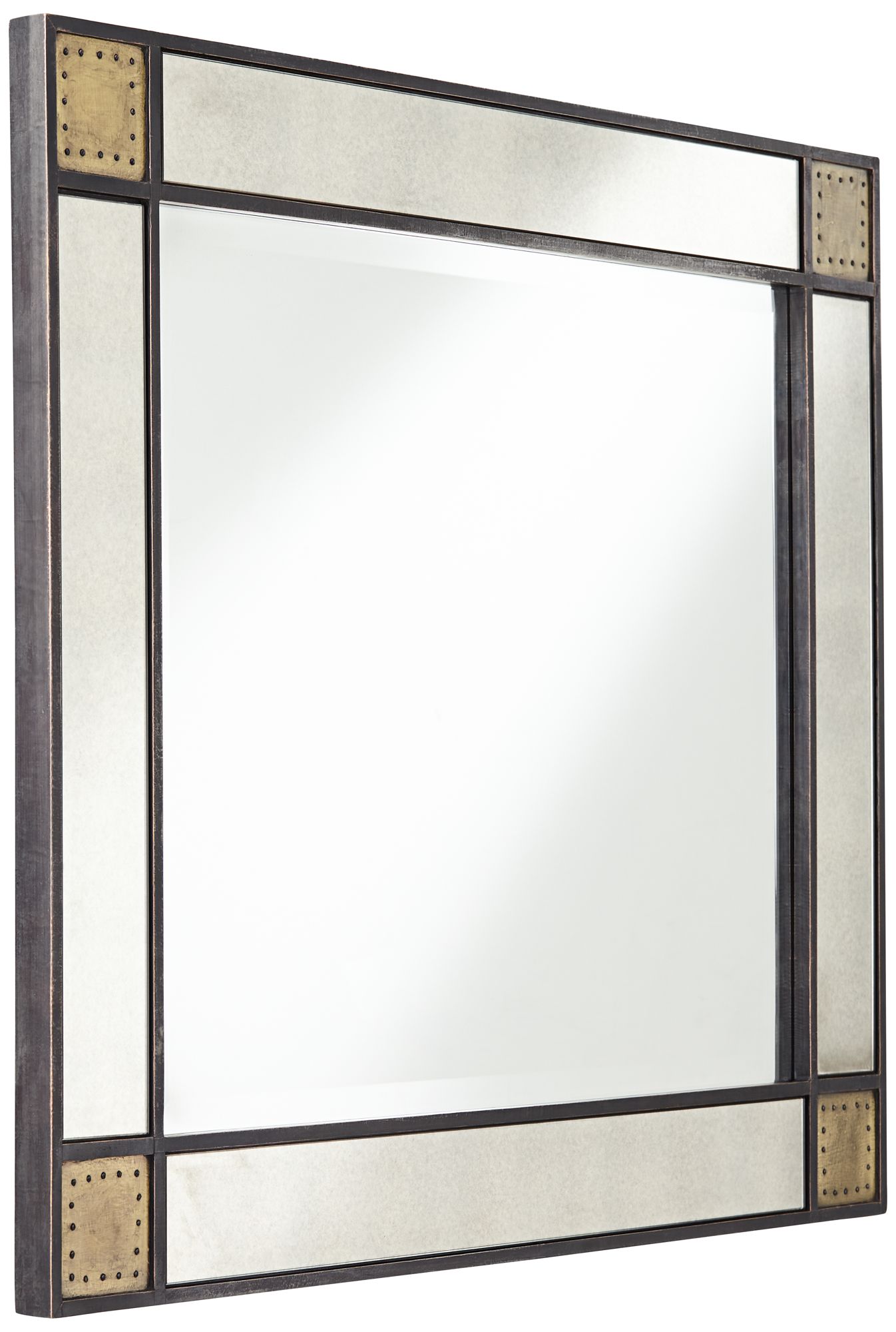 Boyd Matte Dark Bronze 32" x 38 " Rectangular Wall Mirror - #755J3 ...