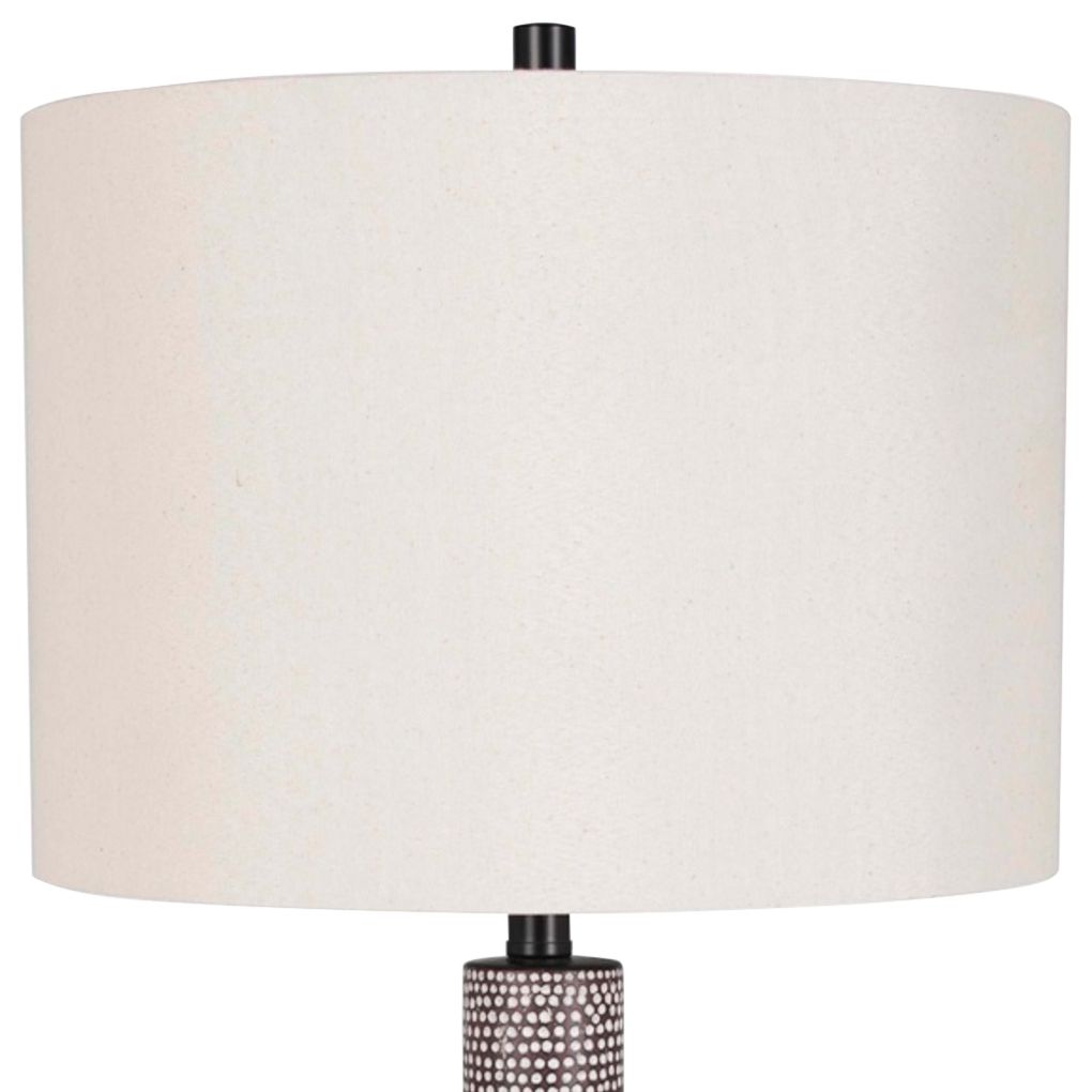 Boylston Bronze and Cream Polka Dot Ceramic Table Lamp - #891J3 | Lamps ...