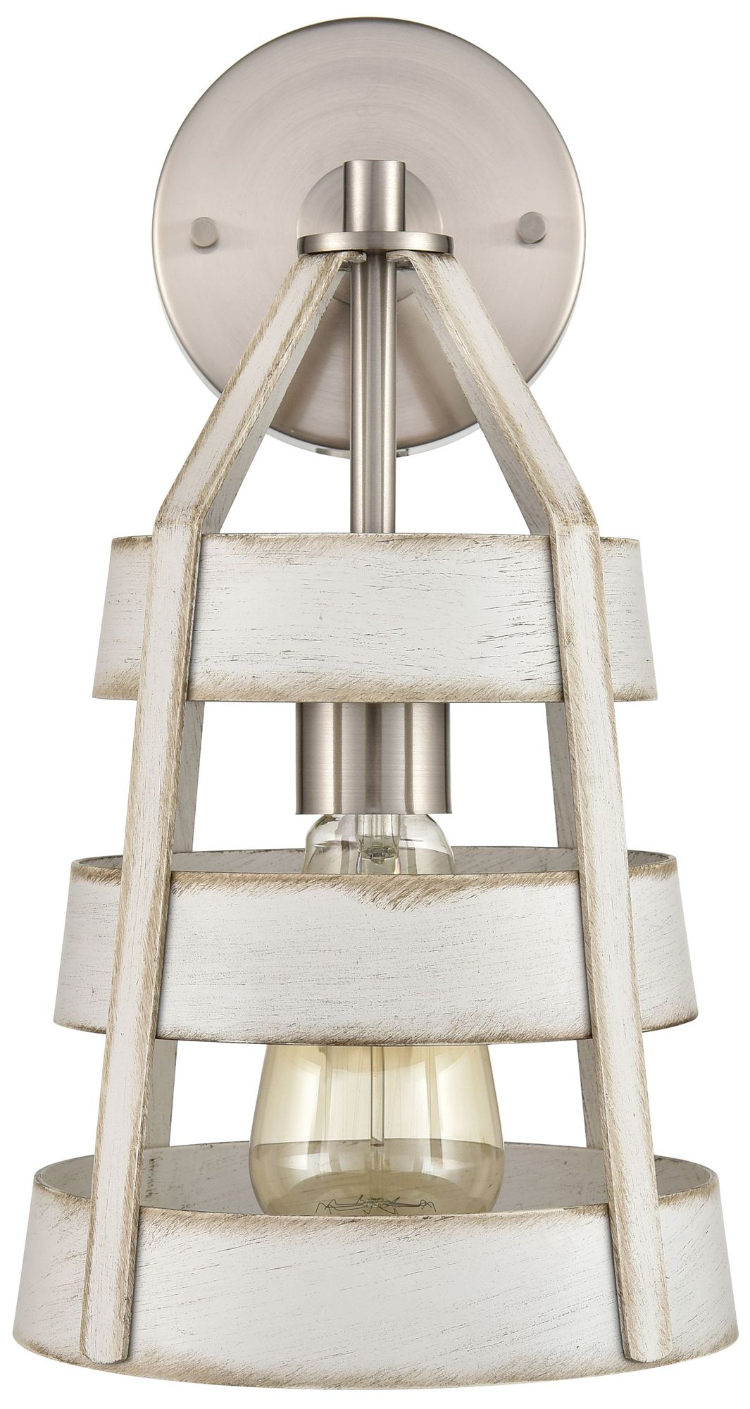 Brigantine 14" High 1-Light Sconce - Satin Nickel - #7766A | Lamps Plus