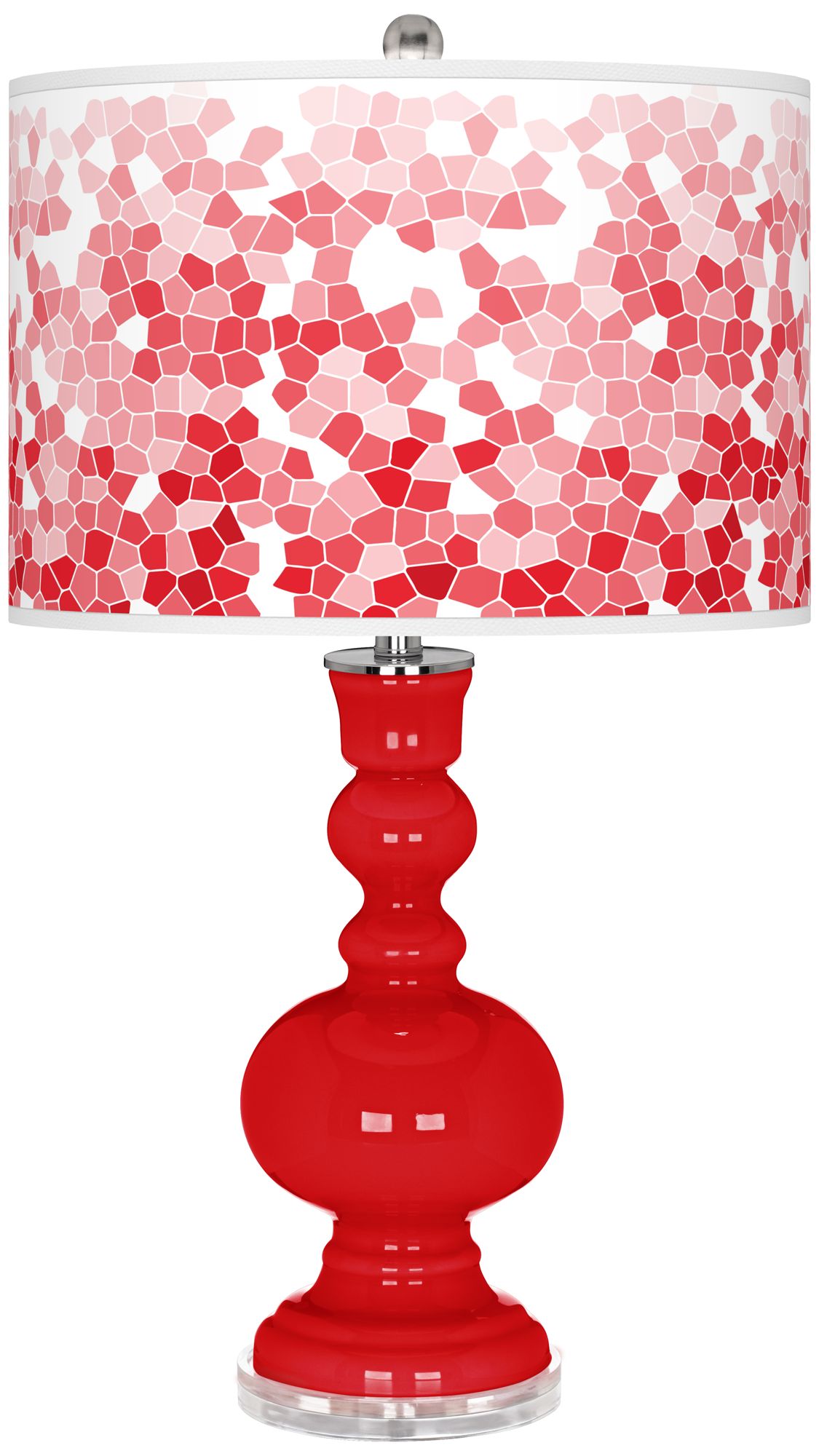 Bright Red Mosaic Giclee Apothecary Table Lamp - #62G98 | Lamps Plus