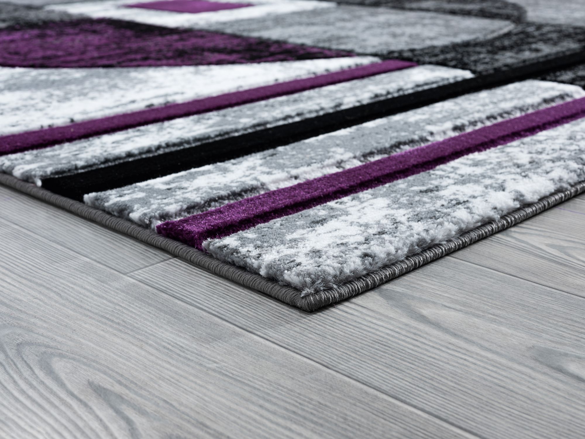 Bristol Epsilon Plum Purple Gray Area Rug - #851X8 | Lamps Plus