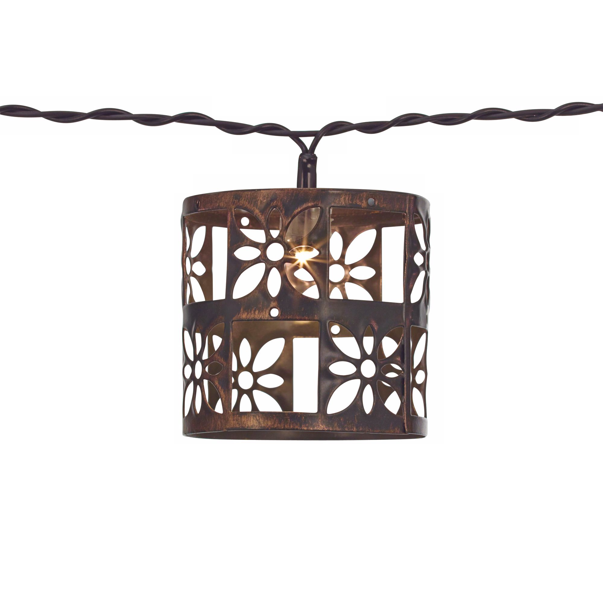 Bronze Flower 10-Light LED Party String Lights - #4V720 | Lamps Plus