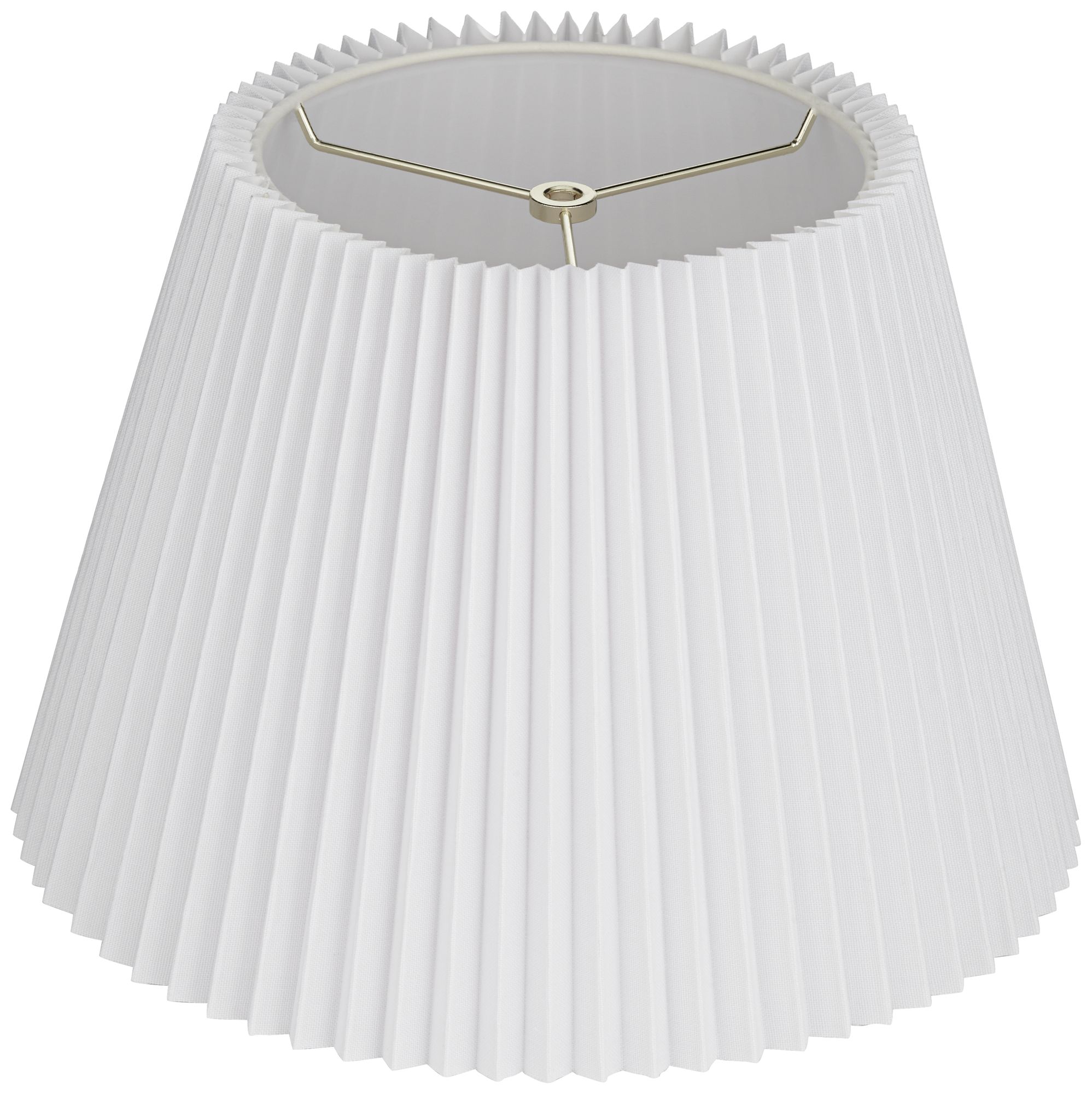 Brussels White Linen Empire Knife Pleat Lamp Shade 9x14.5x10 (Spider ...