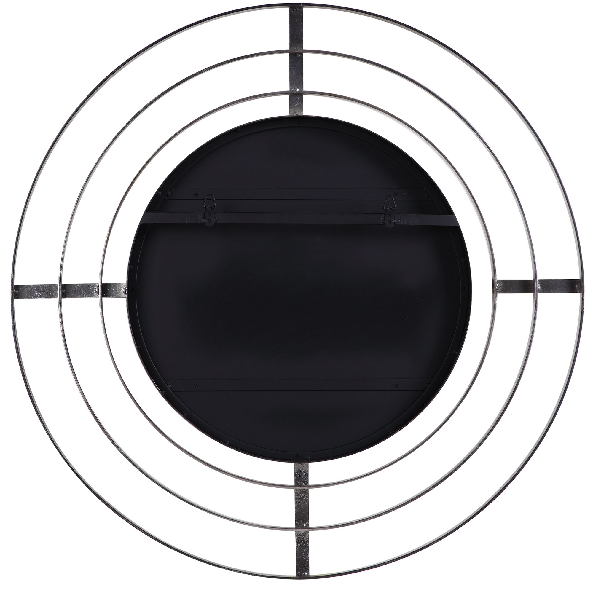Bullseye Brushed Nickel 40" Round Oversized Wall Mirror - #78R12 ...
