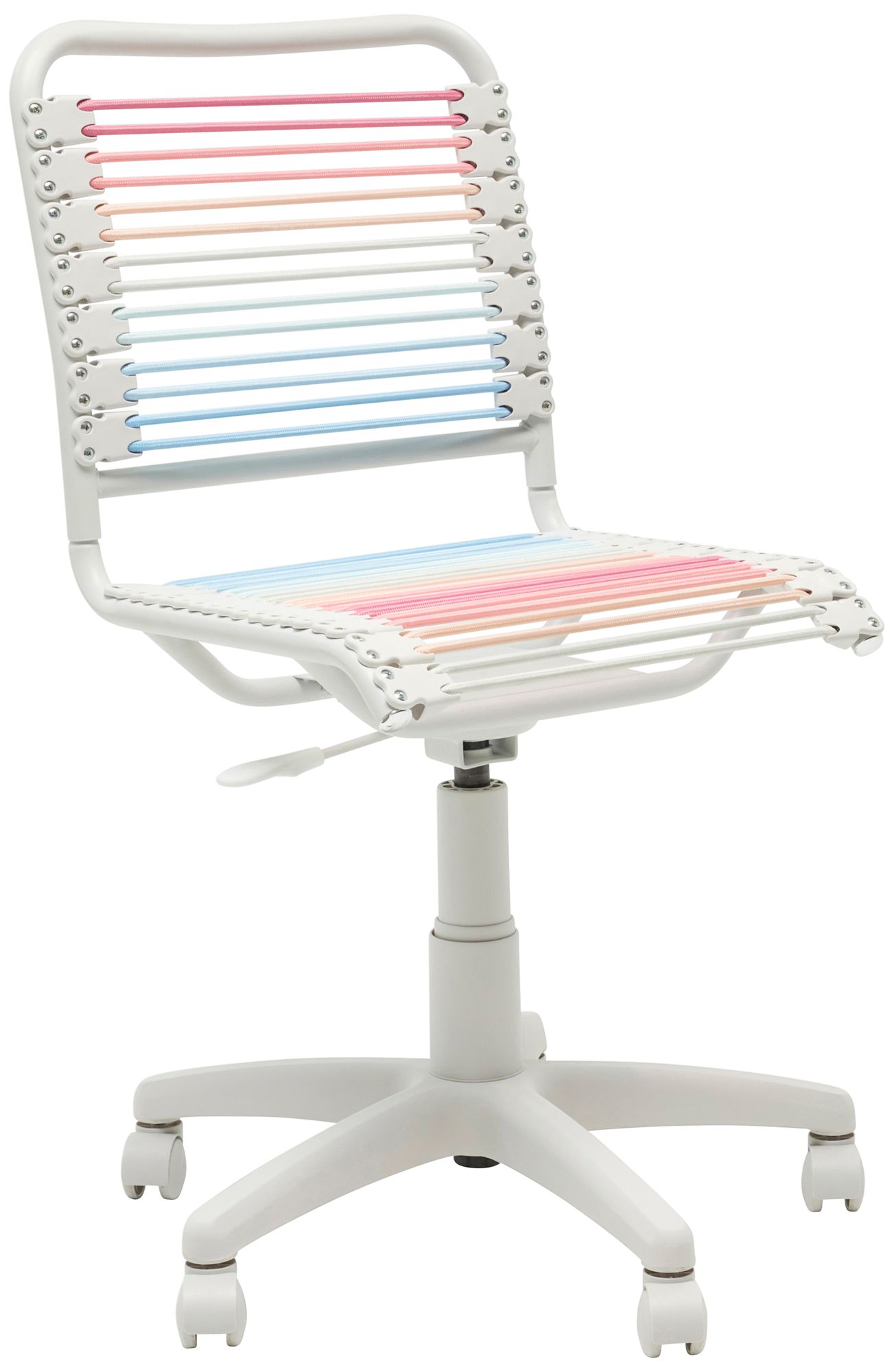 Bungie Blush Blue Bungie Cord Adjustable Swivel Office Chair 806W4 Lamps Plus