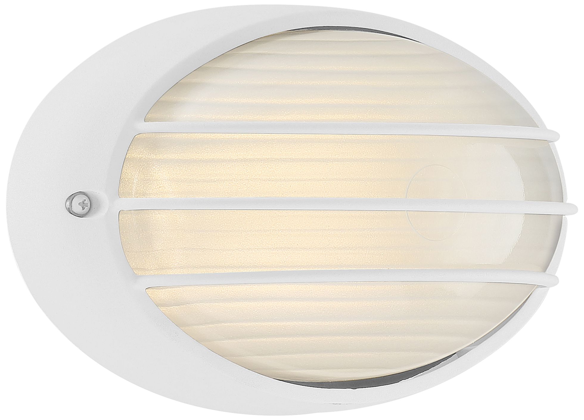 Cabo 5 1/4" High White Oval LED Outdoor Wall Light - #96X28 | Lamps Plus