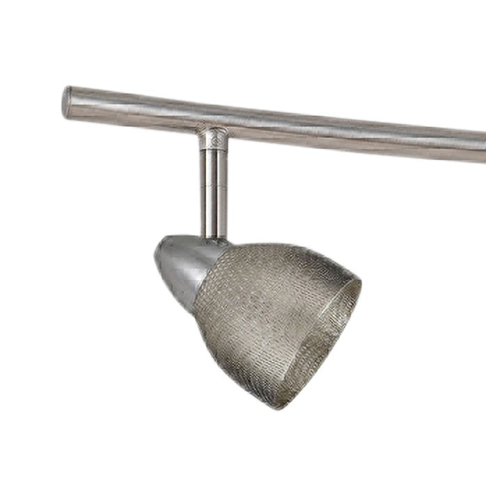 Cal Lighting Serpentine 5-Light Brushed Steel Metal Shade Track Fixture ...