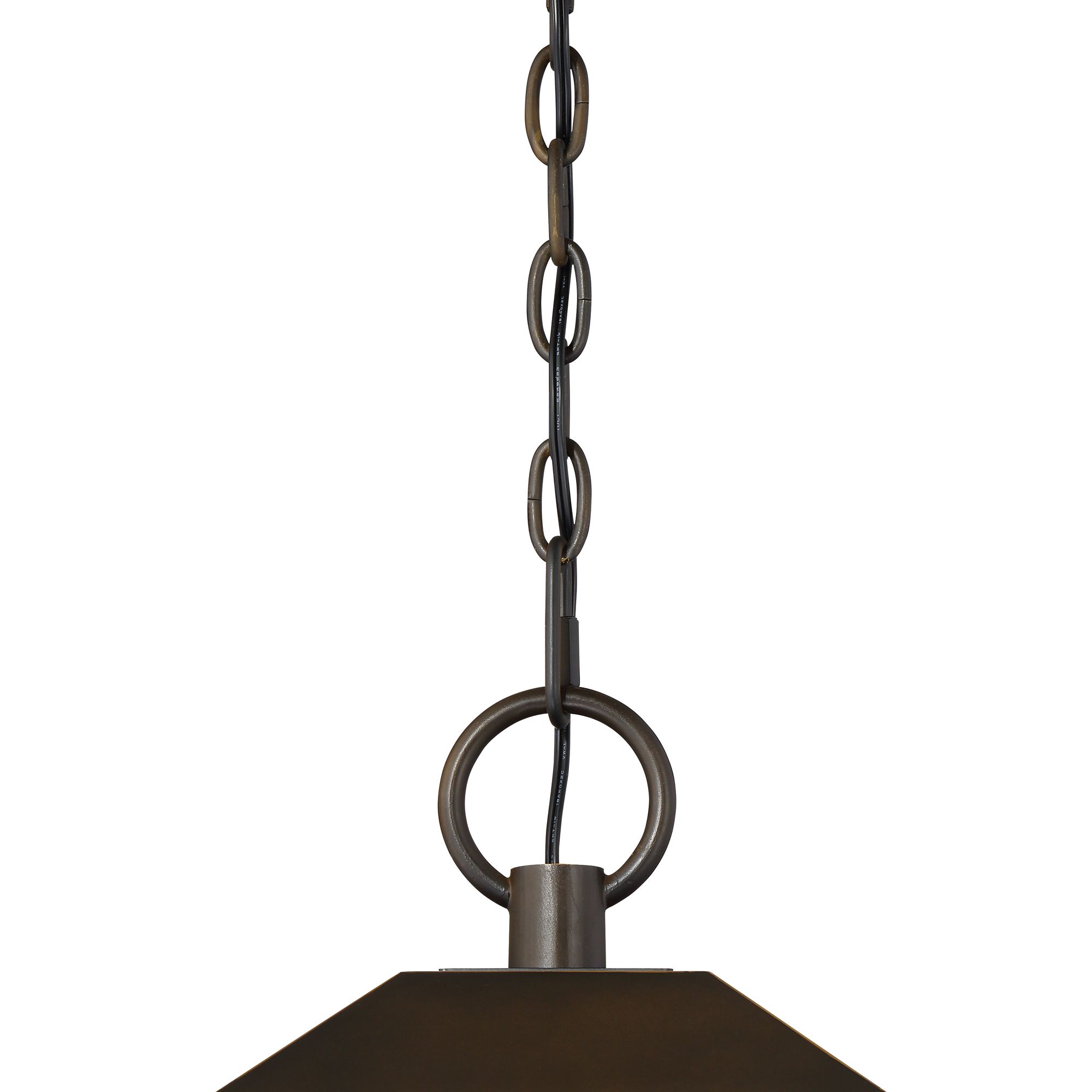 Califa 16 3/4" High Bronze Textured Glass Outdoor Hanging Light ...