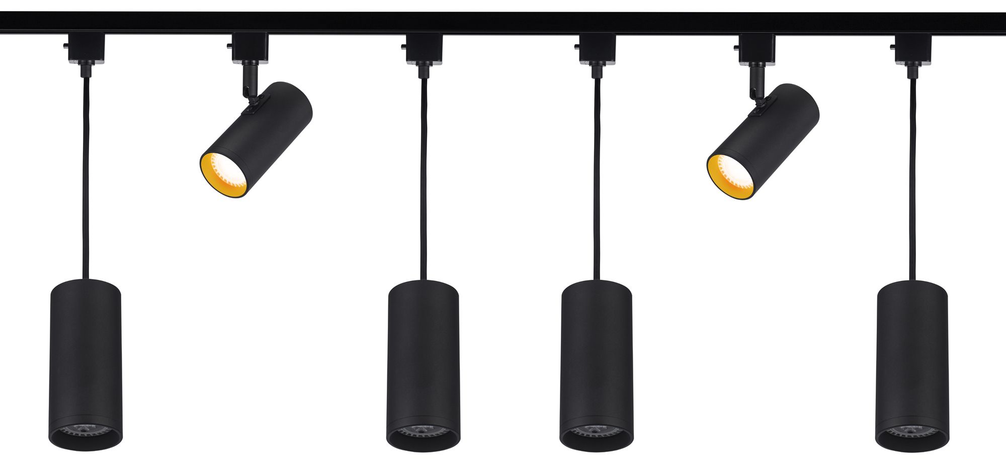 Callum 45"W Black 6-Light LED Pendent/Track 8.5W Light Kit - #606W1 ...
