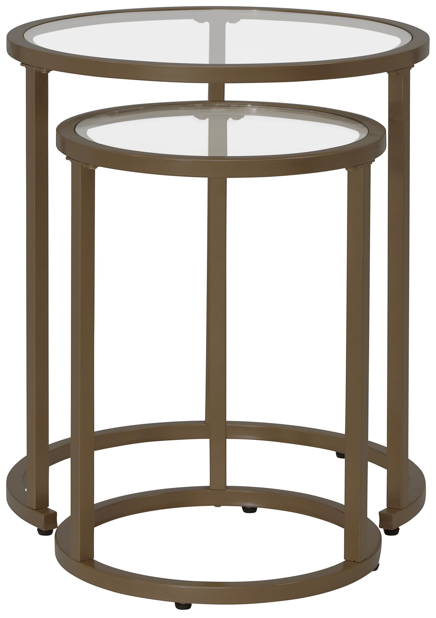 Camber 19 1/2"W Bronze Steel Nesting Side Tables Set of 2 - #0765E | Lamps Plus