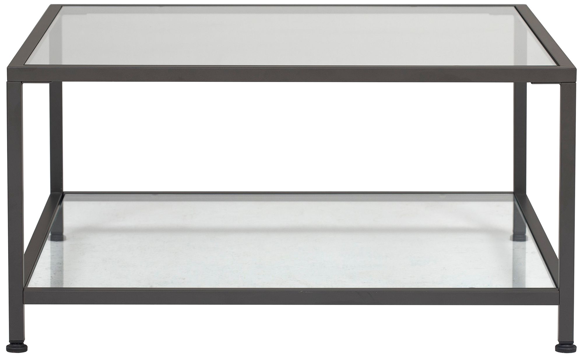 Camber 30" Wide Glass and Pewter Square Coffee Table - #98R38 | Lamps Plus