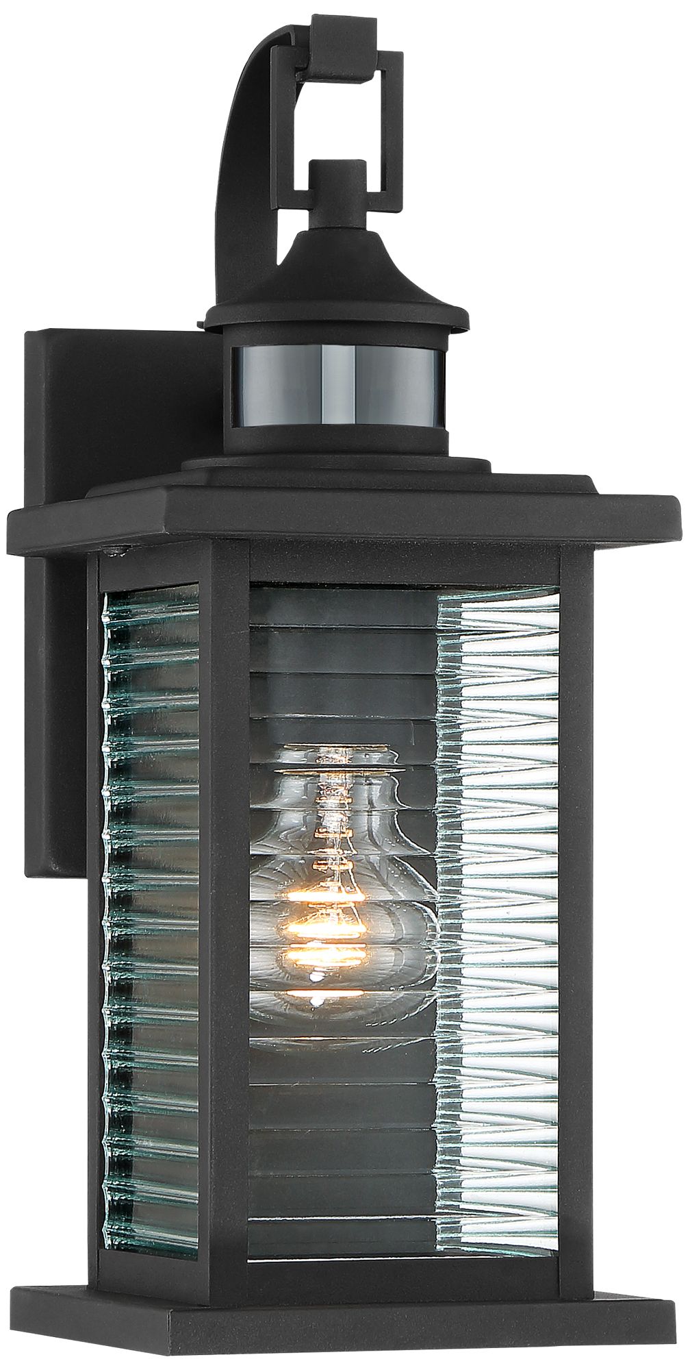 Nobel 10" High Black Motion Sensor Outdoor Wall Light - #42F48 | Lamps Plus