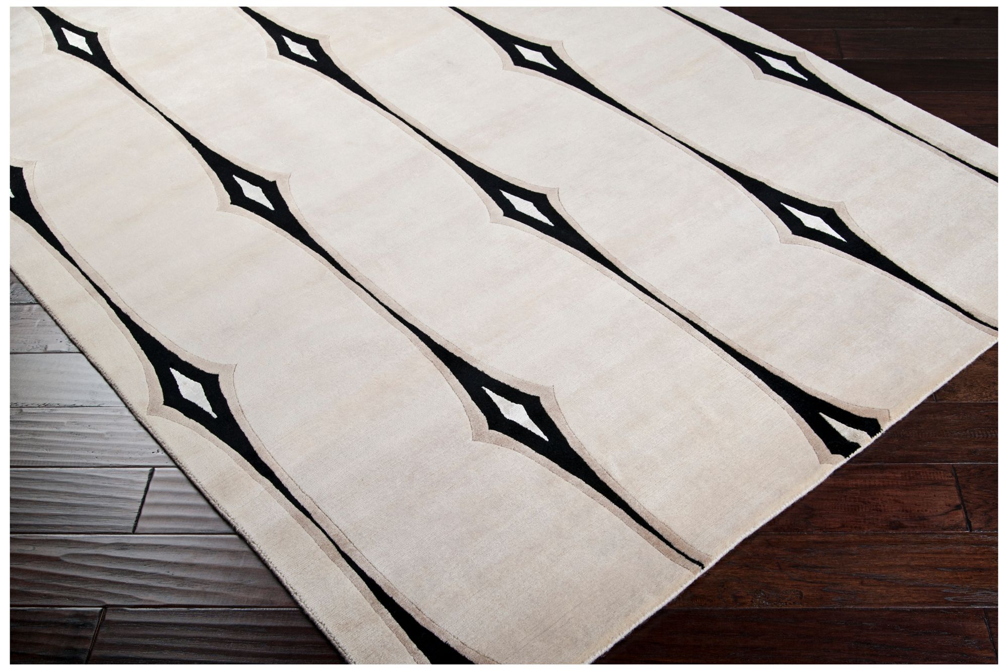 Candice Olson Luminous LMN3002 Black Area Rug - #15H22 | Lamps Plus