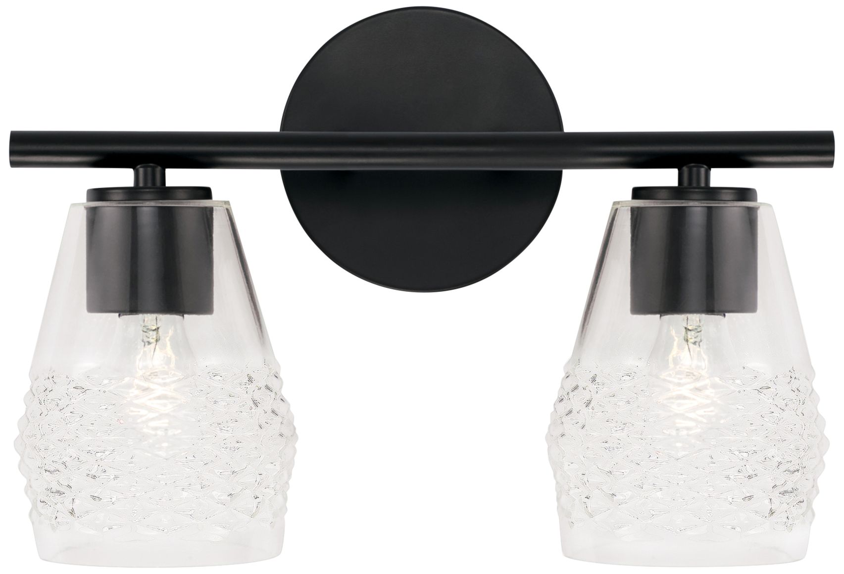 Capital Dena 9 1/2" High Matte Black 2-Light Wall Sconce - #165E3 | Lamps Plus