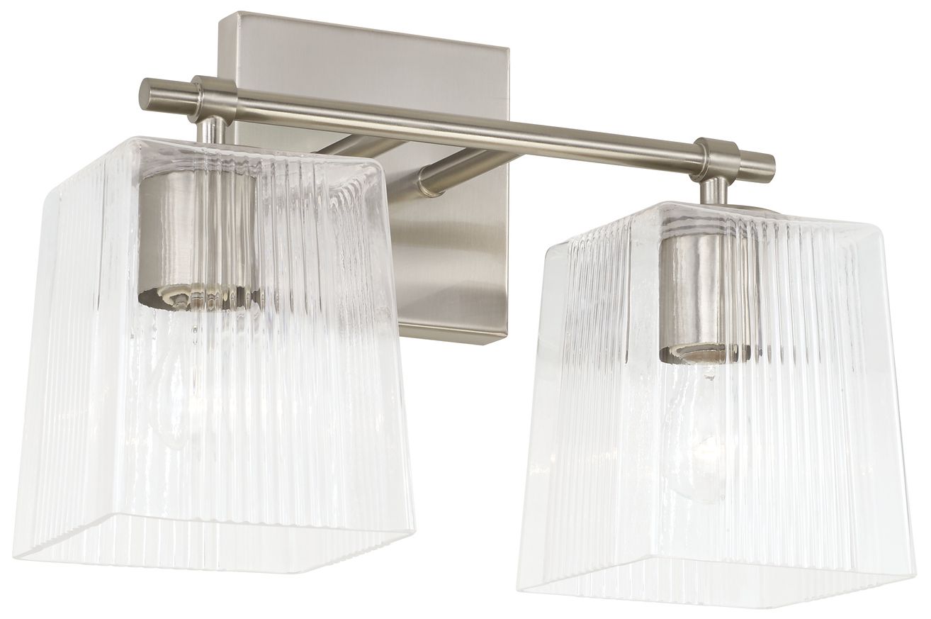 Capital Lighting Lexi 2 Light Vanity Brushed Nickel - #9377A | Lamps Plus