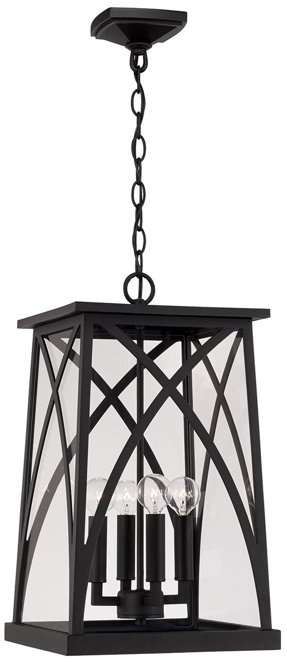 Capital Lighting Marshall 4 Light Outdoor Hanging-Lantern Black ...