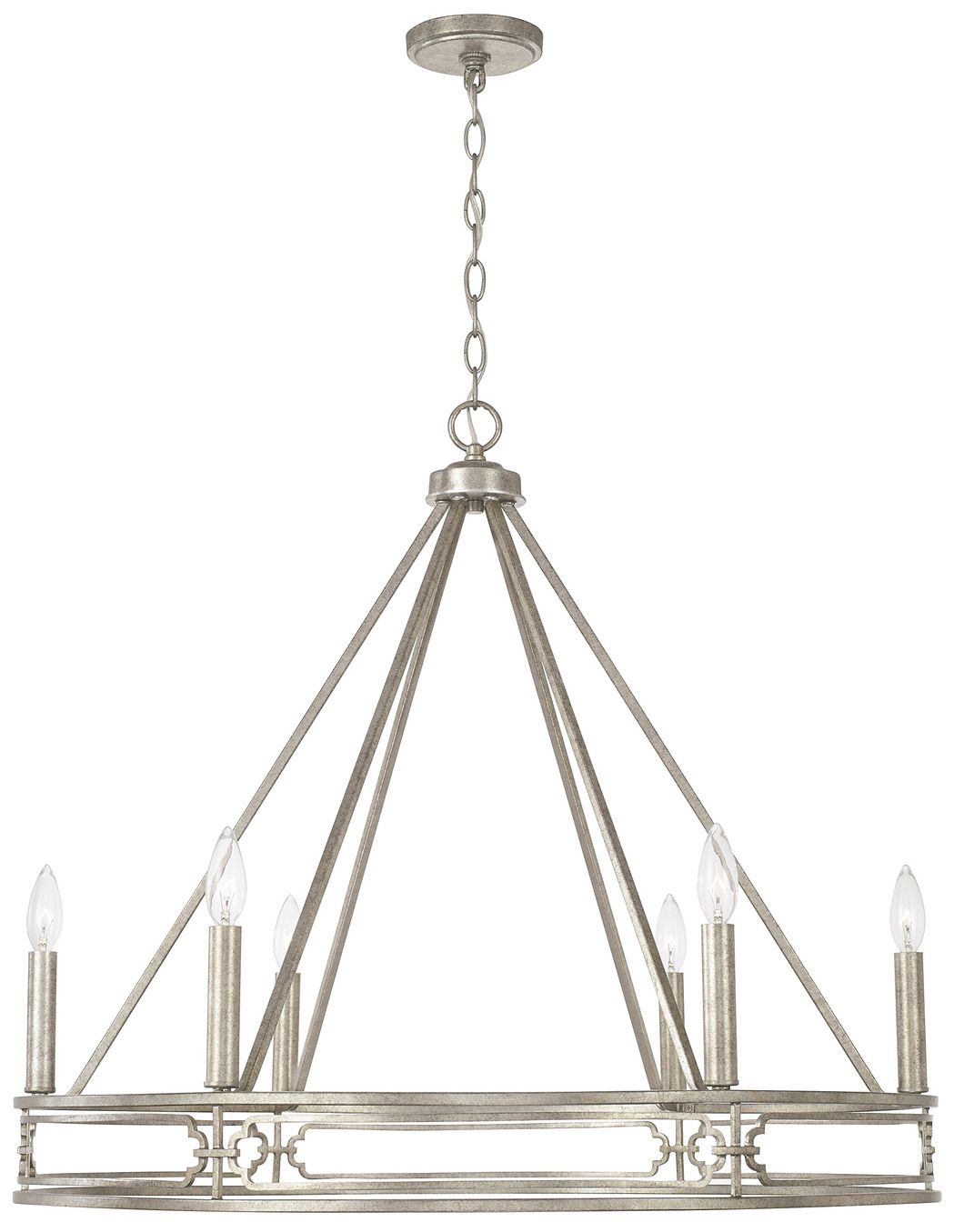 Capital Lighting Merrick 6 Light Chandelier Antique Silver - #0407C ...
