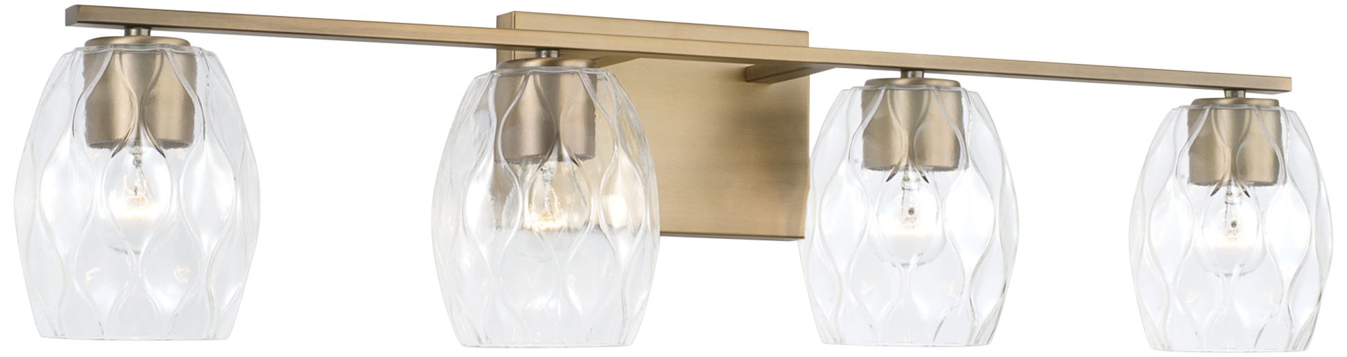 Capital Lucas 33 1/2" Wide Aged Brass 4-Light Bath Light - #401E3 ...