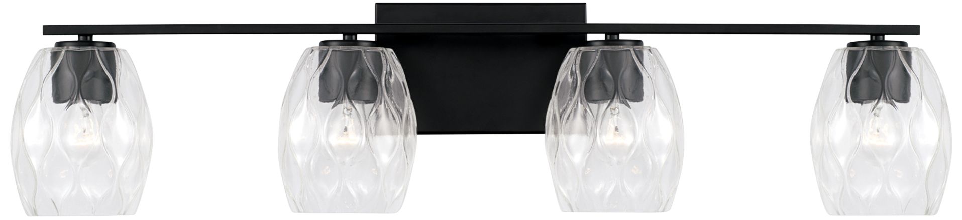 Capital Lucas 24" Wide Matte Black 3-Light Bath Light - #400E3 | Lamps Plus
